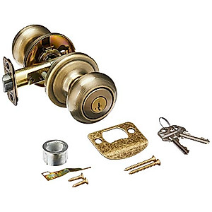 Kwikset 97402-735 Juno Entry Knob, Antique Brass