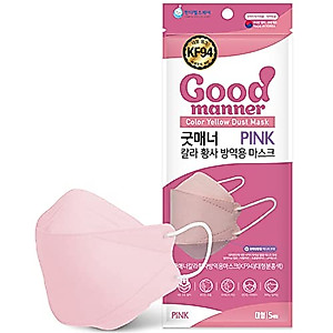 THEPURI KF94 Disposable Face Safety Mask, Pink 20 Masks, Eco-Friendly Packaging - 5 Masks in 1 Pack, Breathable Mask for Adults – Good Manner