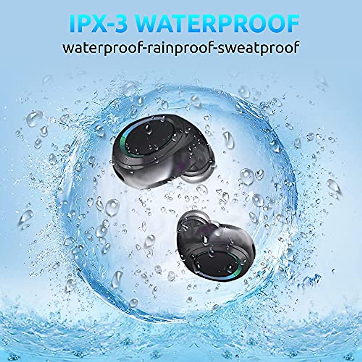 VOLT PLUS TECH Wireless V5.1 Bluetooth Earbuds for Samsung Galaxy S22/S21/Ultra/Plus/5G F9 TWS with Mic,8D Bass,Noise Reduction Technology,Waterproof with 2000mAh Charging Case