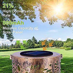 Outdoor Solar Lanterns, 2 Pack Retro Butterfly Hanging Lights Metal Outdoor Lantern Waterproof Decor Garden Lights for Patio, Pathway, Tree, Porch