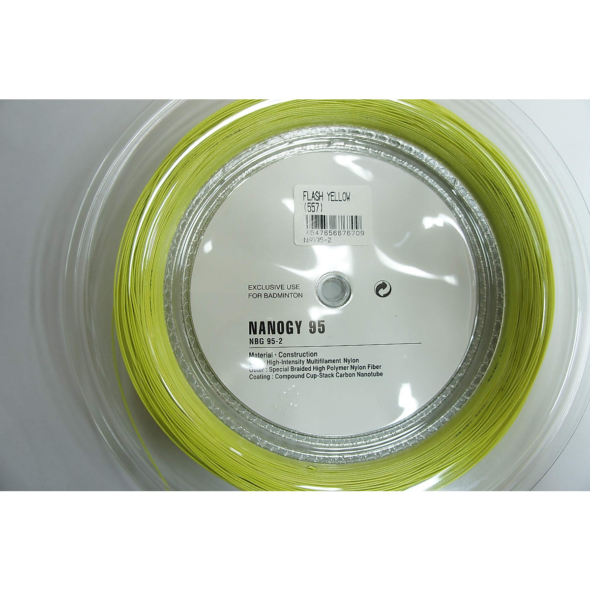YONEX Nanogy 95 Badminton String 200m Reel-(Flash Yellow)