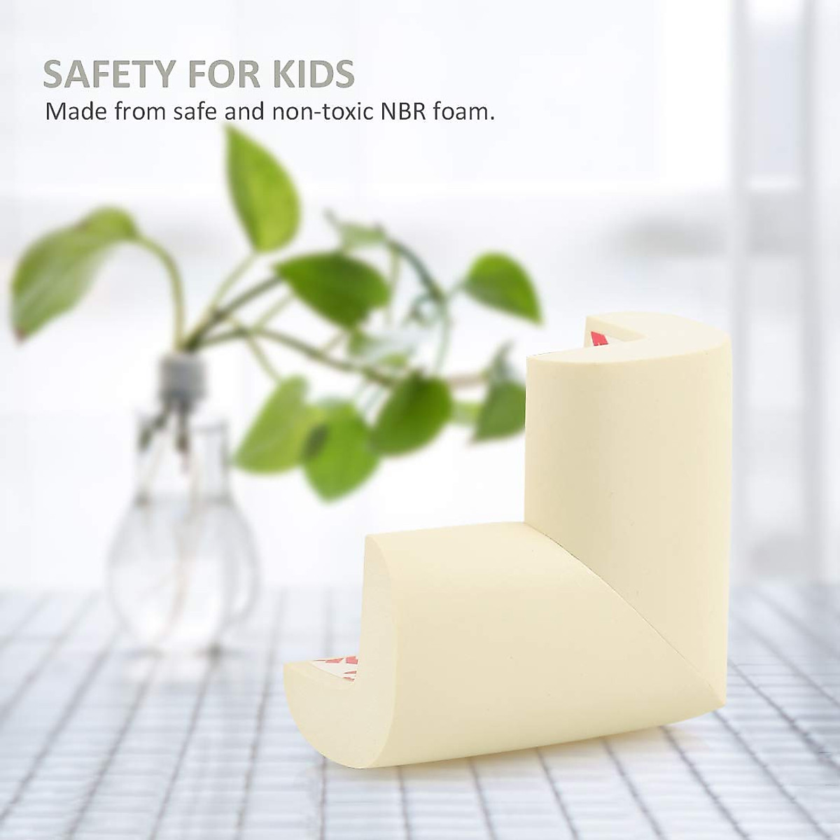 Eoney Corner Guards | Corner Protectors for Baby Safety | Furniture Table Safety Bumper | with 3M Tape(10 Pack) (Beige)