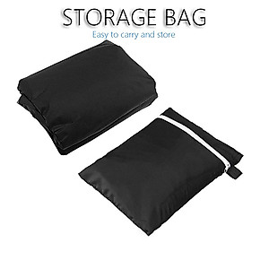 Mayhour Patio Cushion Storage Bag Extra Large, Outdoor Heavy Duty Waterproof Furniture Cushion Bags Cover Black with Zipper Handles for Garden Beach Picnic (48x18x20in)