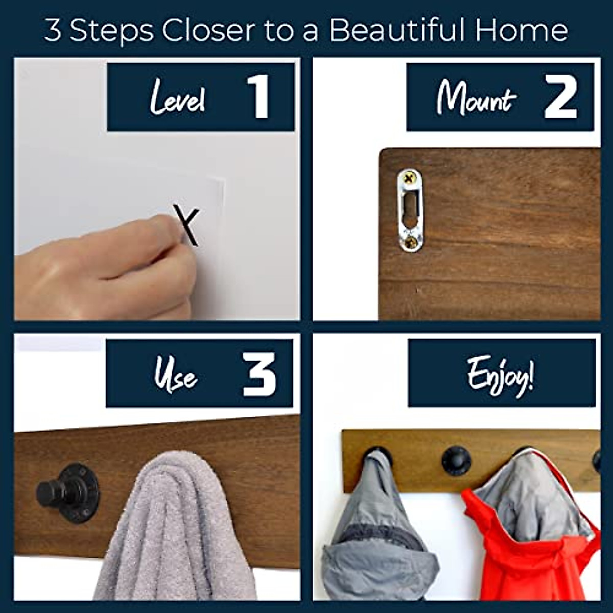 Industrial Towel Holder (Walnut)