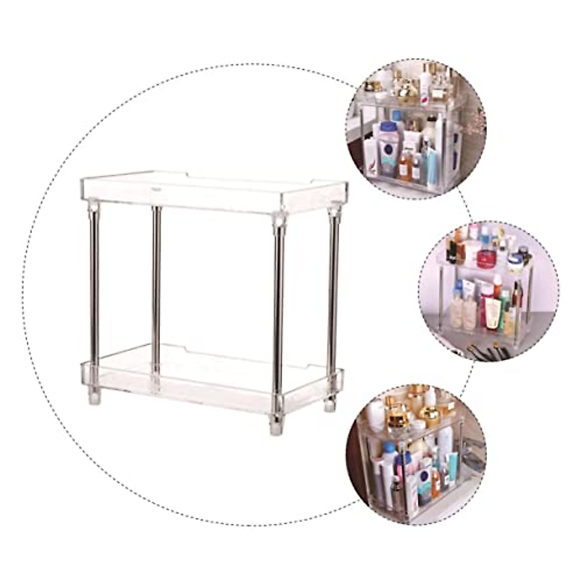BIUDECO 1pc Box Shelf Storage Box Makeup Storage Rack Storage Stand Under Sink Cabinet Organizer Multi-function Storage Shelf Household Storage Rack Household Storage Shelf Acrylic