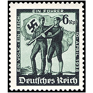 SUPERB NAZI STAMP ISSUED ON THE DAY GERMANY ANNEXED AUSTRIA IN 1938! FLAWLESS CONDITION