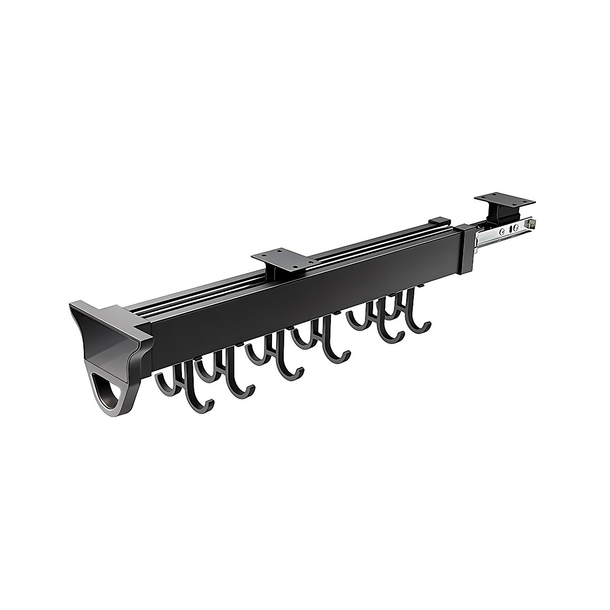 RAJYQODIS Pull Out Broom Holder, Multifunctional Slide Broom And Mop Organizer/storage, Hanging Garage Storage Rack For Kitchen/Closet/Home/Cupboard/Wardrobe (Size : 46cm/18.11inch)