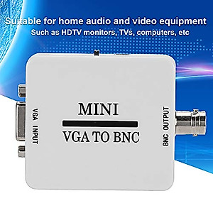 ASHATA VGA to BNC Converter, Mini HD VGA to BNC 1920 X for Video Conferencing Home Theater TV Computer Image Conversion 1080 USB Video Converter for HDTV Monitors TVs Computers