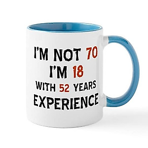 CafePress 70 Year Old Designs Mug Ceramic Coffee Mug, Tea Cup 11 oz