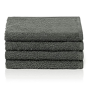 Simpli-Magic Towel Set, 2 Bath Towels, 2 Hand Towels, and 4 Washcloths (8 Piece Set), Ring Spun Cotton Highly Absorbent Towels for Bathroom, Shower Towel (Gray)