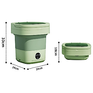 Mini Portable Washing Machine, 11L High Capacity Foldable Ultrasonic Turbo Washing Machine, Blue Light Sterilization Washer for Baby Clothes, Underwear, Sock, Towels, Home, Business