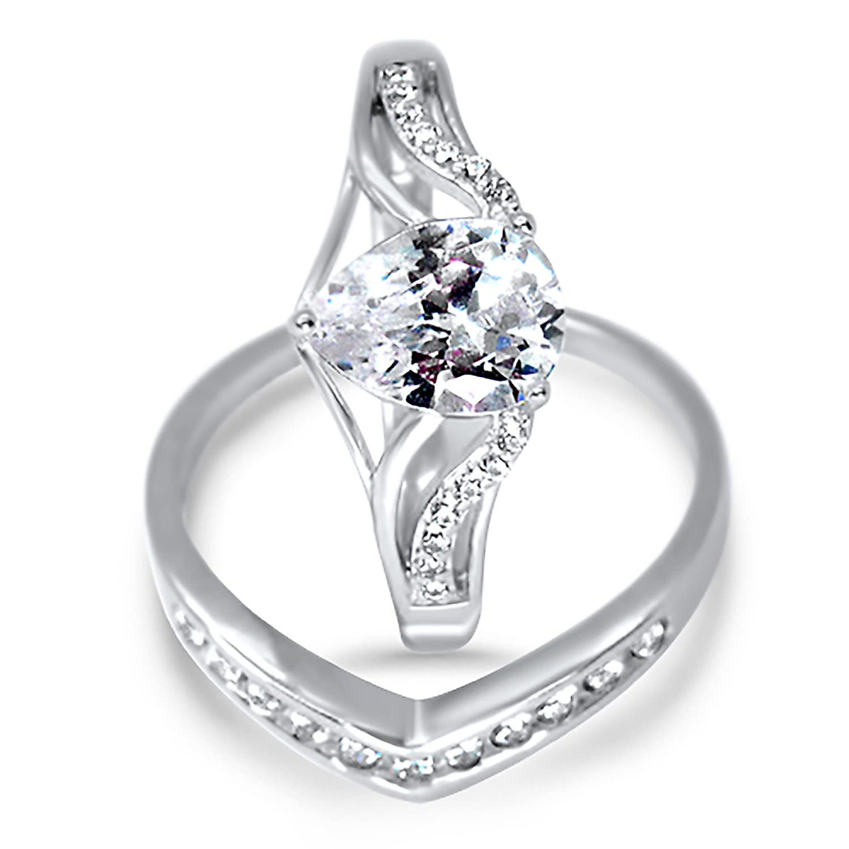 His and Hers TRIO Wedding Rings Set Her Sterling Silver Black Stainless Steel Band for Him