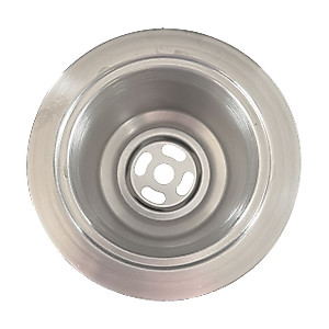 Lexicon 3-1/2 Inch Stainless Steel Strainer for Kitchen Sink, Stainless Steel Kitchen Sink Drain Strainer Assembly with Strainer Basket and Drain Stopper, US Standard Kitchen Sink SSS-D07