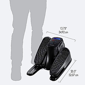 Homedics StayFit Mini-Stepper - Fitness Step Machine with Mat and Preset Exercise Programs – Portable Stair Stepper Perfect for Home Office