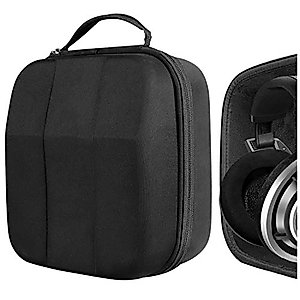 Geekria Shield Case for Large Sized Over-Ear Headphones, Replacement Protective Hard Shell Travel Carrying Bag with Cable Storage, Compatible with Beyerdynamic DT880Pro, AKG K701 Headsets (Black)