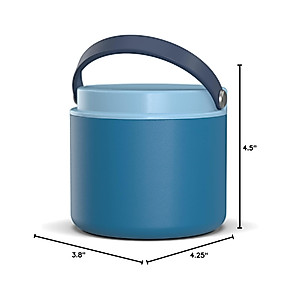 Hydrapeak 18oz Stainless Steel Vacuum Insulated Thermos Food Jar | Kids Thermos for Hot Food and Cold Food, Wide Mouth Leak-Proof Soup Thermos for Adults, 10 Hours Hot and 16 Hours Cold (Sky)