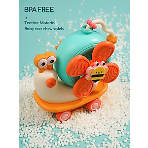 5-in-1 High Chair Toy with Suction Cups Spinner Montessori Toys for Toddler 1-3 Year Old-Fine Motor Infant Tray Sensory Travel Toys for Baby 6-12-18 Months Boy Girl Newborn Birthday Gift