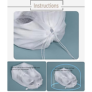 30 eco-friendly travel shoe bag storage bags, non-woven breathable dust-proof bag with rope, suitable for storing shoes and bags, isolate dust and keep shoes and bags clean and tidy. (15.7inX19.68in)