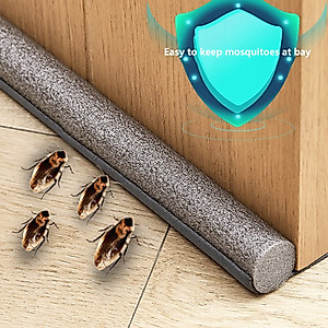 Door Draft Stopper Weather Stripping Noise Blockers Window Breeze Blockers Adjustable Door Sweeps for Exterior & Interior Doors 37.4inch Under Door Noise Blockers Door Draft Guard Brown