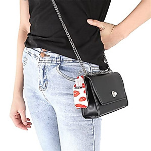 Johtae Makeup Pallet Organizer Holder for Lipstick Lip Balm Gloss Holder Stocking Stuffers Gift for Women Holder Keychains Lipstick Holder Keychains with Metal Makeup Storage Organizer (D, One Size)