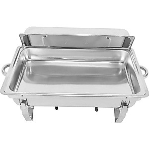 UZOURI Stainless Steel Chafing Dish, Chafing Dish Set Food Warmer Buffet, with Food Pans Fuel Holders, Food Warmer Professional Set for Catering Buffet