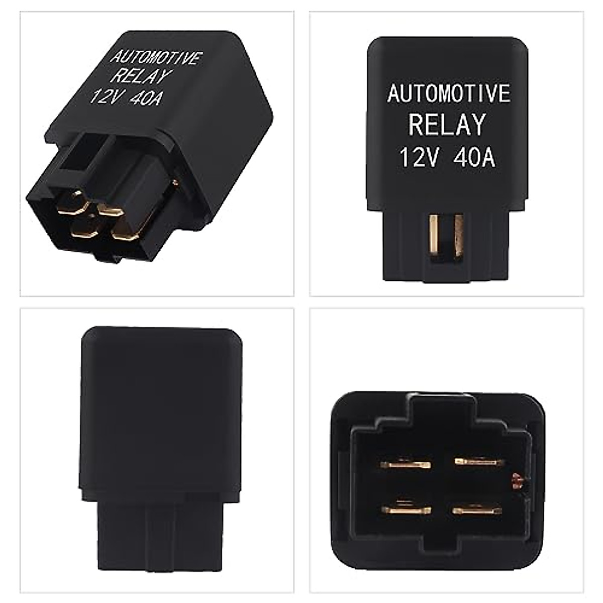2PCS Automotive Relay for Air Conditioning,4 Pin 12V Relay with Waterproof Design,Universal Cooling Fan Relay for SUV Truck Car Accessories Replacement