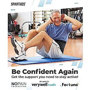 Sparthos Back Brace Immediate Relief from Back Pain, Herniated Disc, Sciatica, Scoliosis and more! - Breathable Mesh Design with Lumbar Pad- Adjustable Support Straps- Lower Back Belt- Size Large