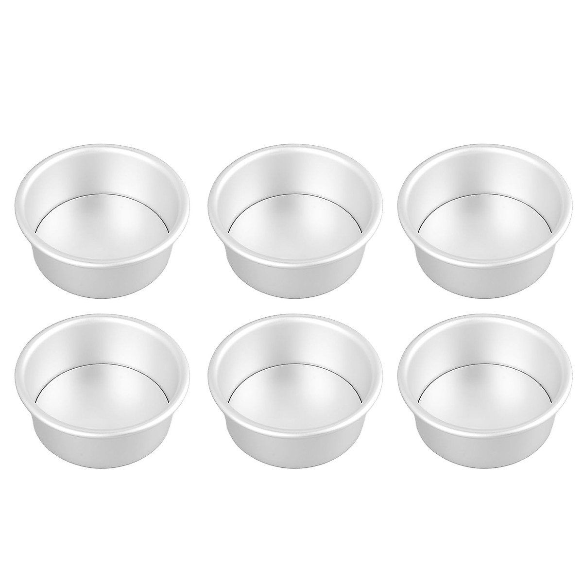 HaseM Round Cake Pan, Widely Used Nonstick Cake Pan 4 Inch Aluminum Alloy for Birthday