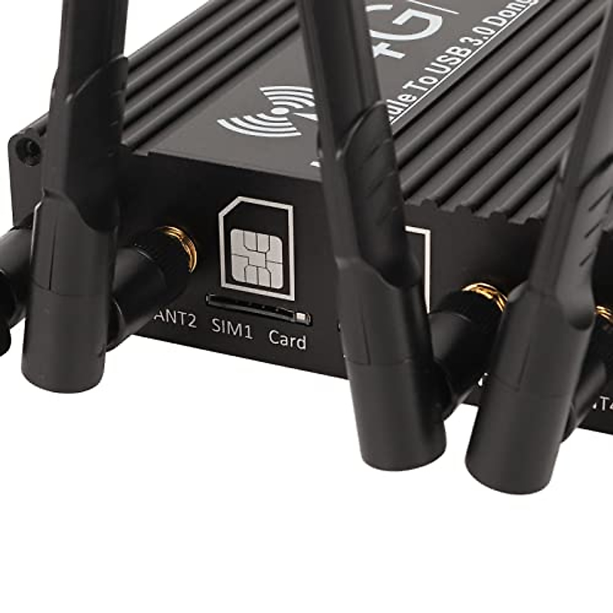 NGFF M.2 4G 5G Module to USB 3.0 Adapter with Cooling Fan, Dual SIM Card Slot High Gain Antenna Auxiliary Power Supply,3042 3052 Model M.2 Key B