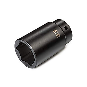 TEKTON 1/2 Inch Drive x 33 mm Deep 6-Point Impact Socket | SID23133