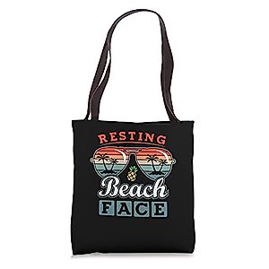 Resting Beach Face Summer Vibes Beach Lover Vacation Tote Bag