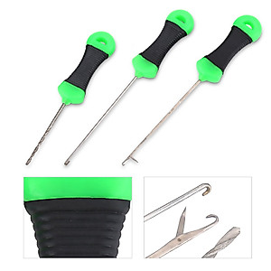 VGEBY 3Pcs Fishing Bait Needle, Portable Carp Bait Needle Carp Fishing Splicing Needle Baiting Hook Drill Rig Tools Carp Bait Needle Carp Baiting Needle Baiting Needle for Carp Fishing