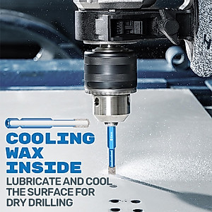 XDOVET Dry Diamond Drill Bit Sets Hex Shank 6Pcs 1/2" to 1/4" Core Drill Bits for Granite Marble Porcelain Glass Lenses Tile etc