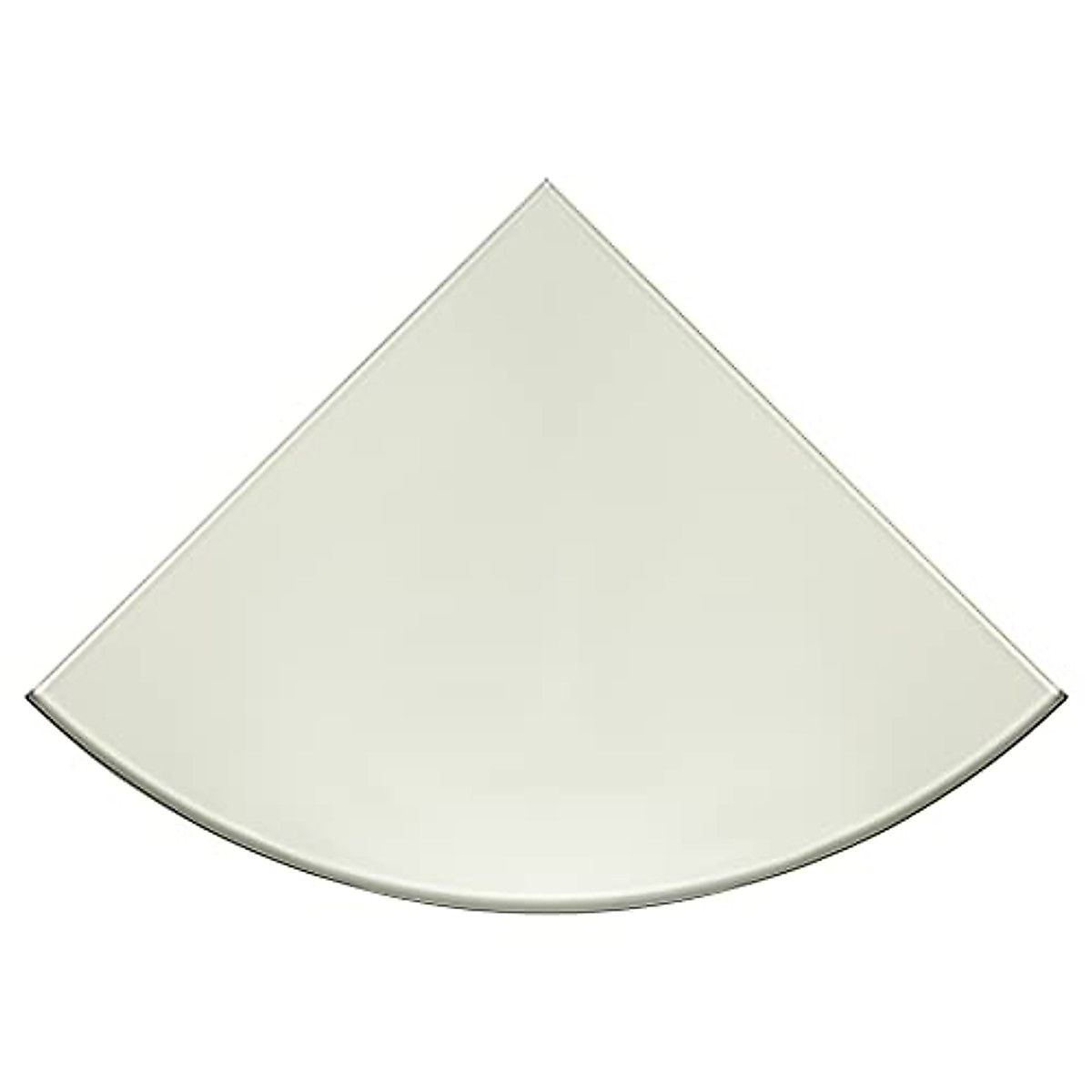 Pro Safe Glass 16" X 16" Quarter Circle Clear Tempered Floating Glass Corner Shelf - Glass Only