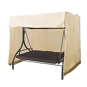 Outdoor Swing Covers Waterproof Patio Swing Cover 3 Triple Seater Durable Garden Swing Hammock Glider Cover Outdoor Furniture Protector 87x67x50 Inch