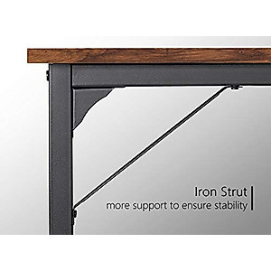 CubiCubi Computer Desk 40 Inch Study Writing Table for Home Office, Modern Simple Style PC Table with Storage Bag, Brown