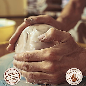 Handmade Oval Clay Pan Set of 2, Lead-Free Terracotta Pots for Cooking Fishes, Meat, Vegetables, or Mushrooms, Unglazed Earthen Pottery Cookware Suitable for Stovetop and Oven-Cooking (Large 12.2 in)