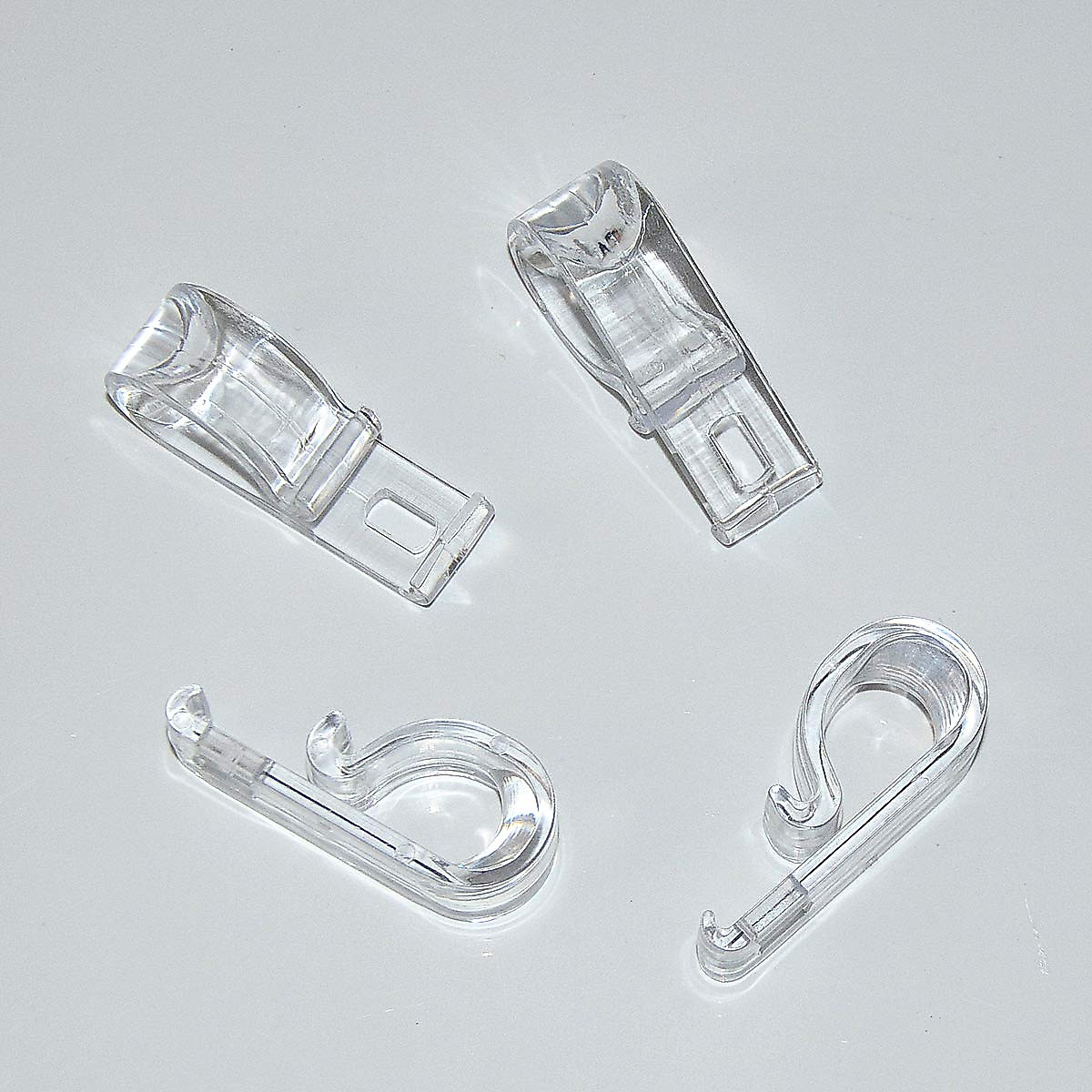 Cutelec Roller Shade Clear Saftey Chain and Cord Guide 4 Sets per Pack P Clip Fixation Hook for Bead Chain for Roller Blinds