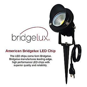 LED Outdoor Spotlight Flag Light 120V 10W Waterproof Spot Lights for Yard Flagpole House Tree Plug in Christmas Landscape Lighting (10W, Warmwhite)