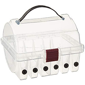 Plano 108700 Leader Spool Box, Clear, One Size, Transparent/Black