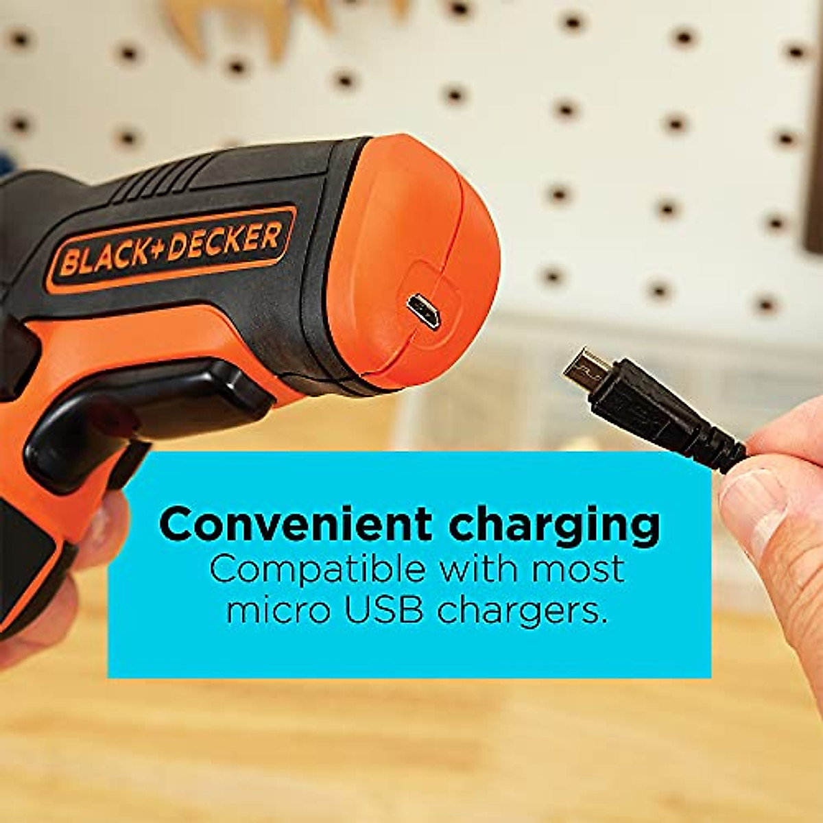 BLACK+DECKER 4V MAX* Cordless Screwdriver with LED Light (BDCS30C)