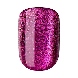 KISS imPRESS No Glue Mani Press-On Nails, Color FX, 'Levels', Dark Pink, Short Size, Squoval Shape, Includes 30 Nails, Prep Pad, Instructions Sheet, 1 Manicure Stick, 1 Mini File