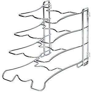 2 Pack - SimpleHouseware Kitchen Cabinet Pan and Pot Cookware Organizer Rack Holder, Chrome