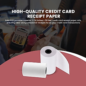 BAM POS Credit Card Receipt Paper for the VX520 (12 Rolls)