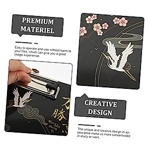 2pcs Acrylic Sheet Acrylic Clipboard Pencil Sketch Clipboard Metal Clip Hardboard Office Supply Exam Paper Clips Folder Black Multifunction Plate Clamp Office Accessories