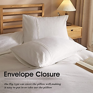 Grassix 100% Linen Duvet Cover King Size - Pure French Natural Linen Durable Comforter Cover for Hot Sleepers Stone Washed Cooling Moisture-Absorbing Duvet Cover with 2 Pillowcases