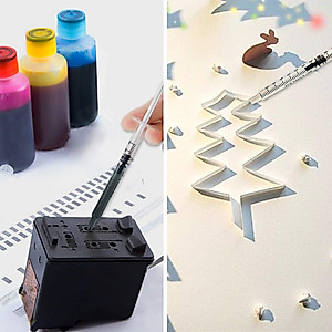 DEPEPE 120pcs 1ml Luer Slip Tip Syringe with Caps, Without Needle, for Pet Feeding and Industrial Use