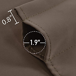 DECOVSUN Coffee Brown Valance for Windows 60x18 Inch Solid Thermal Insulated Blackout Kitchen Short Curtain Toppers Valance Rod Pocket for Bathroom Living Room 1 Panel