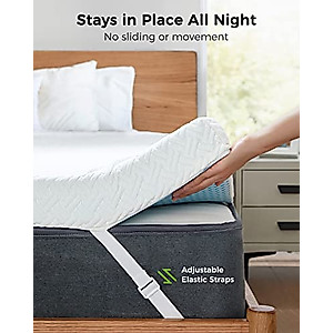 PERLECARE 3 Inch Queen Mattress Topper for Pressure Relief, Gel Memory Foam Mattress Topper for Cooling Sleep, Non-Slip Design with Removable Bamboo Cover, CertiPUR-US Certified, 10 Years Warranty