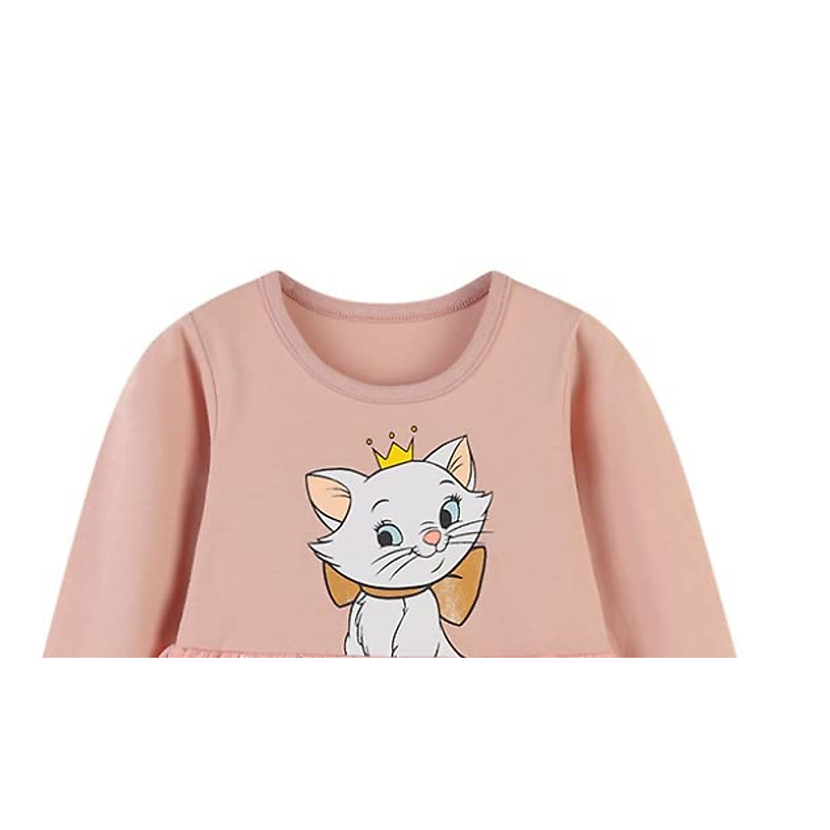 Amberetech Toddler Baby Girls Longsleeve Dress Tulle Tutu Long Sleeve Party Casual Dresses for3-4 Years